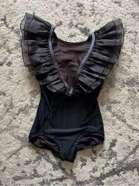 Costumes | Custom On The Dance Floor Black Leotard Dance Costume | Poshmark